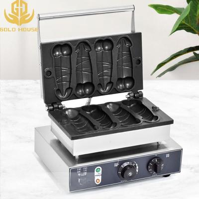 China Crispy Food Snack Bar Equipment Stainless Steel Non Stick LPG Gas Waffle Maker for sale