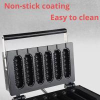 China 6 Sticks Waffle Stick Machine Commercial Corn Dog Waffle Equipment Hotdog Electric Waffle Maker for sale