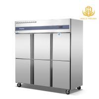 China Six Door Stainless Steel Refrigerator 1600L With Separate Cooling Zones 680W Inverter for sale