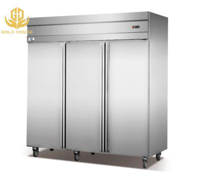 China Restaurants Six Door Air Cooled Refrigerator For Food Preservation for sale