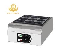 China Electric Commercial Snack Bar Equipment Egg Pancake Maker 9 Hole for sale