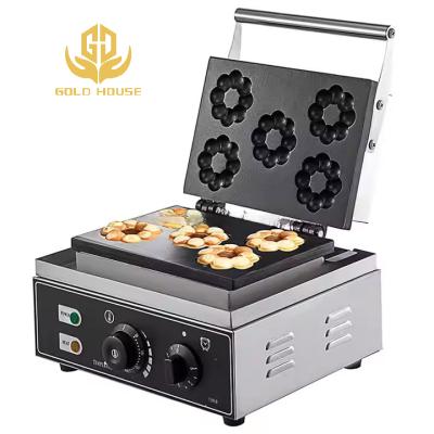 China 5pcs Flower Shaped Waffle Maker Machine Snack Making Equipment for sale