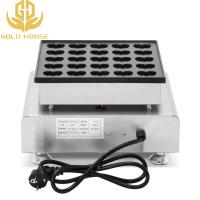 China 0.9KW Snack Bar Equipment Pancake Waffle Maker 25 Holes Heart Shaped for sale