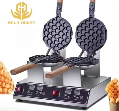 China Digital Restaurant Snack Bar Equipment 2 Plate 8 Slices Waffle Baker for sale