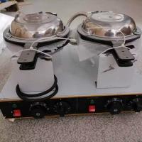 China Non Stick Hong Kong Egg Ball Cake Waffle Maker Commercial Electric Dual Head for sale