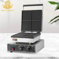 China Digital Snack Bar Equipment Restaurant 4 Slices 1 Plate Waffle Baker for sale