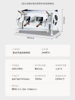 China Dual Head Italian Espresso Machine With 2.8L Dual Coffee Boiler 12L Steam System for sale