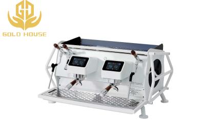 China Dual Head Italian Espresso Machine With 2.8L Dual Coffee Boiler 12L Steam System for sale