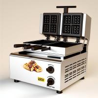 China 2 Plate 4 Heart Electric Waffle Machine 220V-240V For Snack Bar Breakfast Shop for sale