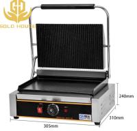 China 220V Commercial Sandwich Grill Single Heating Surface For Cafes / Road Trips / Camping for sale
