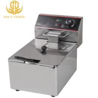China Electric Single Pot Single Basket Deep Fryer Commercial 6 Liter For Frying Food for sale