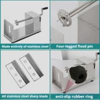 China Commercial Food Processing Equipment Stainless Hand Crank Potato Tower Maker Spiral for sale