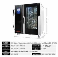 China Tough Screen Commercial Combination Oven Six Trays Multifunctional for sale