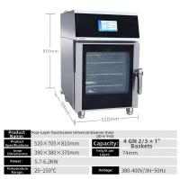 China 380-400V Kitchen Commercial Equipment Touchscreen Electric Combi Oven 4 Tray for sale