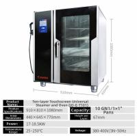 China JO-E-T101 Kitchen Commercial Equipment Electric Touchscreen 10 Tray Combi Oven for sale