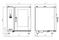 China LCD Version Kitchen Commercial Equipment Injection 10 Tray Combi Oven for sale