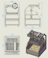 China CH-700 Argentine Adjustable Height Grill Fruitwood Heating Self Locking for sale