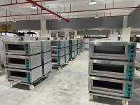 China Commercial Deck Oven with 3 Deck 6 Tray Capacity 19.8 kW Power and Stainless Steel Construction for Bakeries for sale