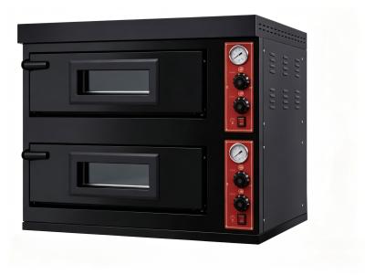China Professional Double Deck Commercial Pizza Oven with 500°C High Temperature and Independent Dual-Zone Control for sale