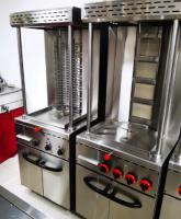 China Commercial Double Head Shawarma Machine With Cabinet Electric Gas Vertical Meat Broiler For Turkish Kebab Doner for sale