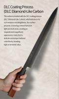 China 300mm Yanagiba Sushi Knife with Aogami Blue Steel #2 Core, DLC Coating, and Single Bevel Edge for sale