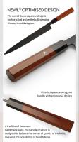 China 300mm Yanagiba Sushi Knife with Aogami Blue Steel #2 Core, DLC Coating, and Single Bevel Edge for sale