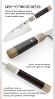 China Long Yi Chang Hand-Forged Deba Bocho with Hitachi Aogami #2 Steel and San-Mai Clad Construction for Professional Fish Butchery for sale