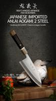 China Long Yi Chang Hand-Forged Deba Bocho with Hitachi Aogami #2 Steel and San-Mai Clad Construction for Professional Fish Butchery for sale