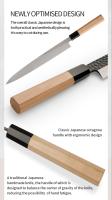 China Long Yi Chang 270mm Yanagiba Knife with Yasuki Yellow Paper #2 High-Carbon Steel and Single Bevel for Sashimi Slicing for sale