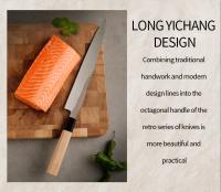 China Long Yi Chang 270mm Yanagiba Knife with Yasuki Yellow Paper #2 High-Carbon Steel and Single Bevel for Sashimi Slicing for sale