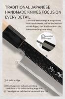 China Long Yi Chang 270mm Yanagiba Knife with Yasuki Yellow Paper #2 High-Carbon Steel and Single Bevel for Sashimi Slicing for sale