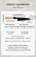 China Long Yi Chang 185mm Deba Bocho Knife with Yasuki Yellow Paper #2 Steel and Single Bevel Design for Fish Butchery for sale