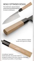 China Long Yi Chang 185mm Deba Bocho Knife with Yasuki Yellow Paper #2 Steel and Single Bevel Design for Fish Butchery for sale