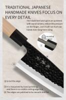 China Long Yi Chang 185mm Deba Bocho Knife with Yasuki Yellow Paper #2 Steel and Single Bevel Design for Fish Butchery for sale
