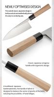 China Long YiChang Anlai Yellow Paper Steel Deba Bocho Japanese Fish Head Knife185mm for sale