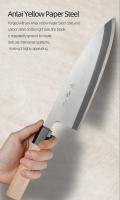 China Long YiChang Anlai Yellow Paper Steel Deba Bocho Japanese Fish Head Knife185mm for sale