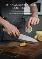 China Long YiChang Anlai Yellow Paper Steel Deba Bocho Japanese Fish Head Knife185mm for sale