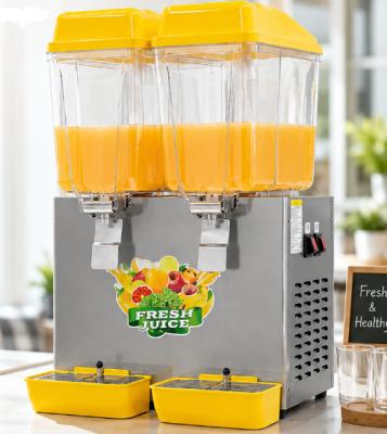China Commercial Beverage Dispenser Machine 2 in 1 Hot and Cold, 16L x 2 Dual Tank Electric Juice Drink Dispenser, Stainless Steel Air Cooling Heating Machine for Tea Coffee Lemonade for sale