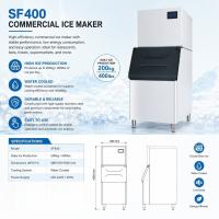 China 400LB Commercial Water Cooled Ice Machine Stainless Steel Ice Cube Maker 200KG/24H High Efficiency for sale
