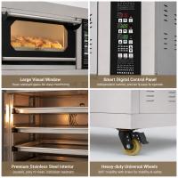 China Space-Saving Bakery Equipment: 1 Deck 2 Tray Oven + 8 Pan Dough Proofing Machine for sale