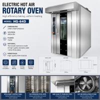 China Industrial 64-Tray Electric Hot Air Rotary Oven – Model HG-64D | 380V Heavy-Duty Baking Oven for sale