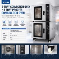 China Compact 5-Tray Electric Convection Oven with 5-Tray Proofer Model 5D+5F 380V Commercial Bakery Combo for sale