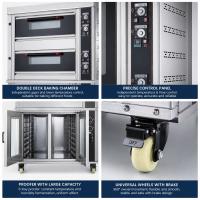China Commercial 2-Layer 4-Tray Electric Baking Oven With 10-Tray Proofer  Model 40D+10F 380V Bakery Combo for sale