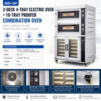China Commercial 2-Layer 4-Tray Electric Baking Oven With 10-Tray Proofer  Model 40D+10F 380V Bakery Combo for sale