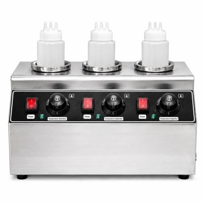 China SZ-SW03 Triple Sauce Warmer 3-Pot Commercial Food Warmer For Cheese & Chocolate for sale