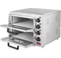 China Commercial Electric Single Deck Pizza Oven, Countertop Stainless Steel Pizza Oven With Stone For Restaurant Pizzeria for sale