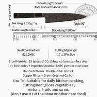 China N690 Powder Steel Gyuto Knife Hand‑Forged Japanese Chef’s Knife for Modern Kitchen for sale