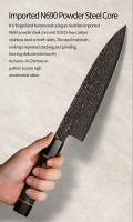 China N690 Powder Steel Gyuto Knife Hand‑Forged Japanese Chef’s Knife for Modern Kitchen for sale