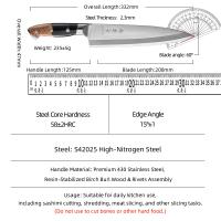China S42025 High Nitrogen Stainless Steel Gyuto Knife Hand-Forged Japanese Style Chef’s Knife for sale