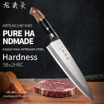 China S42025 High Nitrogen Stainless Steel Gyuto Knife Hand-Forged Japanese Style Chef’s Knife for sale